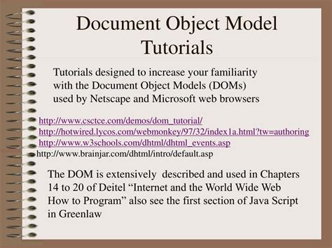 ppt introduction to the document object model dom powerpoint