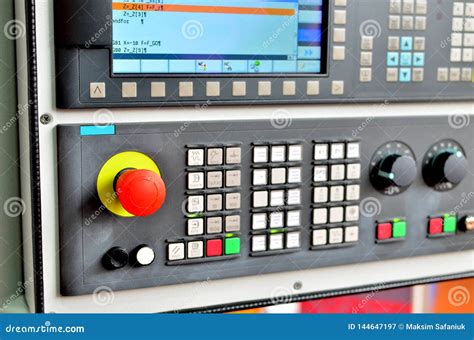Computer Control Panel CNC Machine Stock Image Image Of Background Industrial 144647197