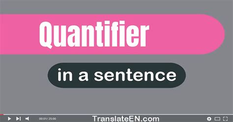 Quantifier In A Sentence