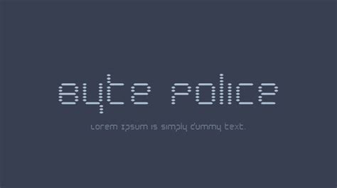 Byte Police Font Download Free For Desktop And Webfont