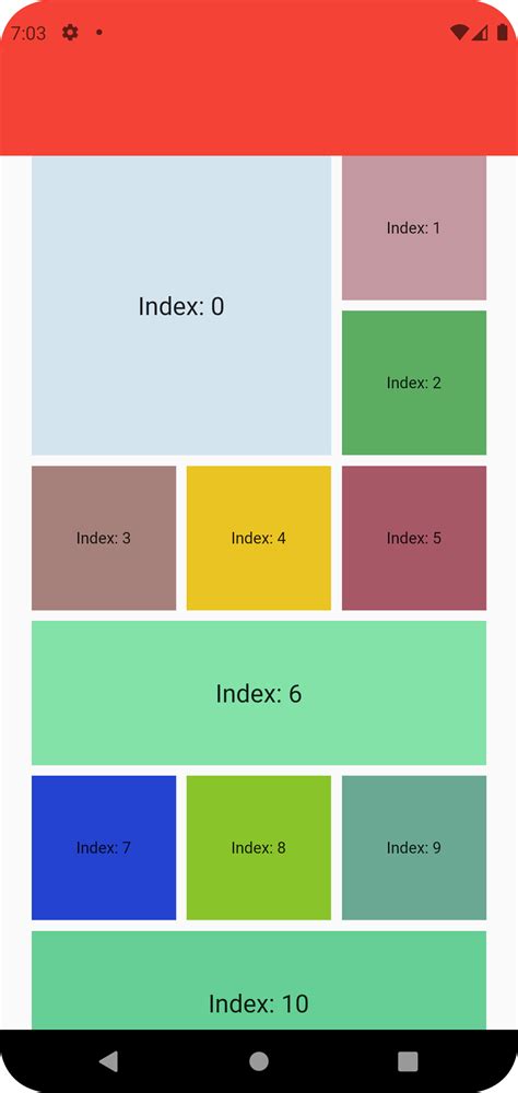 How To Display Text In Different Size At Some Position In Staggered Grid View In Flutter