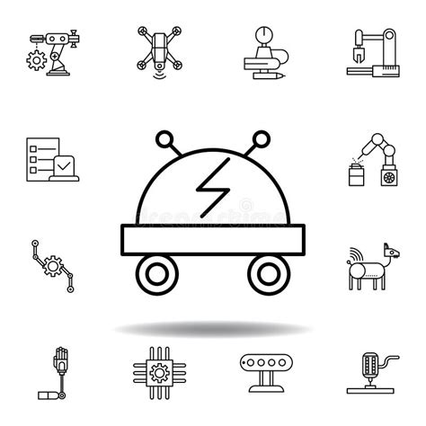 Robotics Robot Outline Icon Set Of Robotics Illustration Icons Stock