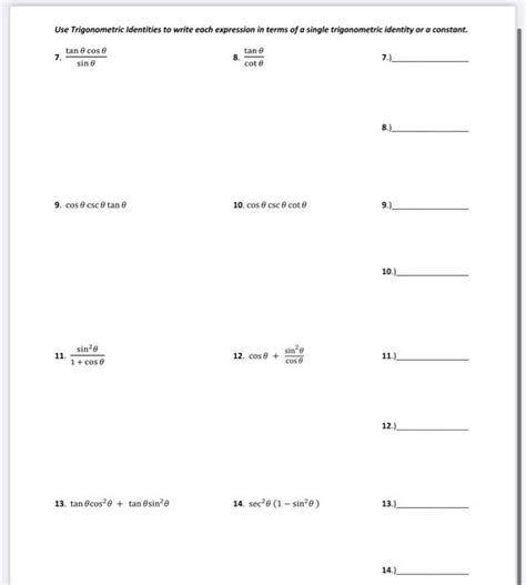 Solved Use Trigonometric Identities To Write Each Expression Chegg Com