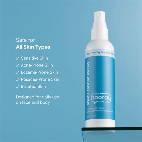 Hypochlorous Acid Daily Facial Spray For Sensitive Skin Say Hooray Skincare