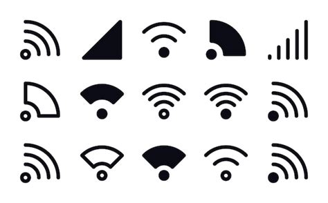 Premium Vector Wifi Signal Icons Set