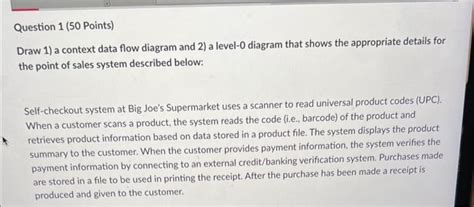 Solved Draw A Context Data Flow Diagram And A Level Chegg