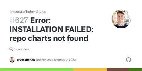 Error Installation Failed Repo Charts Not Found · Issue 627 · Timescale Helm Charts · Github