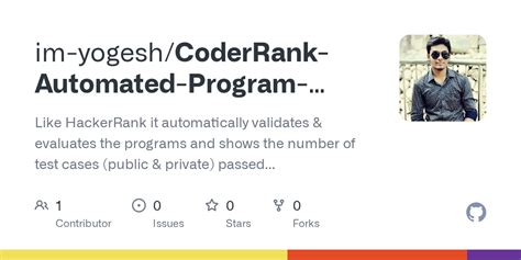 Github Im Yogeshcoderrank Automated Program Evaluation System Like Hackerrank It