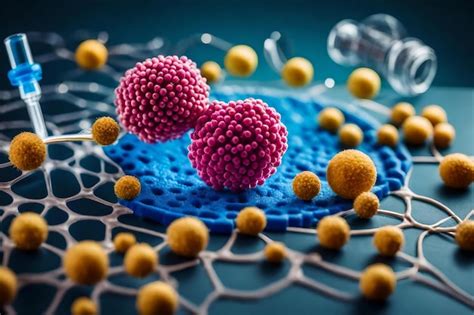 Premium AI Image A Blue And Red Raspberry Is Surrounded By Tiny Yellow And Red Berries