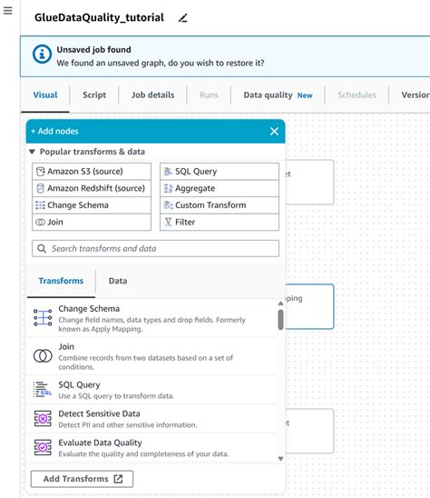 how to check for quality evaluate data with aws glue data quality