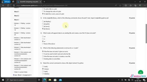 nptel swayam scientific computing using python week3 assignment 3 solution july 2024 youtube