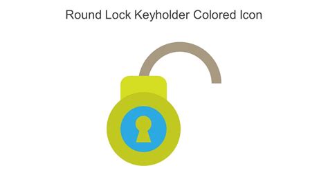 Round Lock Keyholder Colored Icon In Powerpoint Pptx Png And Editable Eps Format PPT Sample