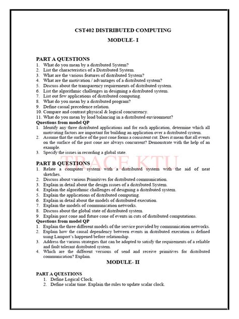 Question Bank All Modules Pdf Distributed Computing File System