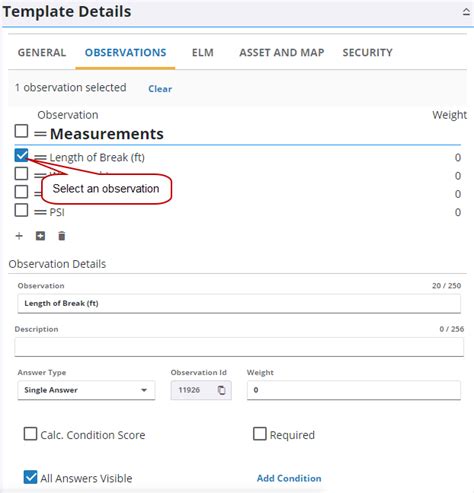 Configure Numeric And Calculated Observation Answers