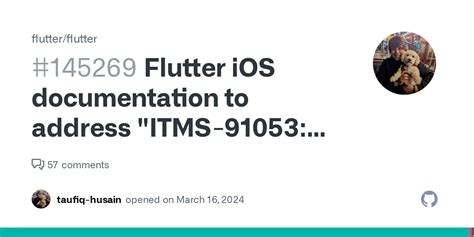 Flutter Ios Documentation To Address Itms 91053 Missing Api Declaration · Issue 145269