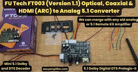 Futech 5 1 Dts Dolby Digital Decoder Kit Review Best 5 1 Decoder In The Market Amplifier Board
