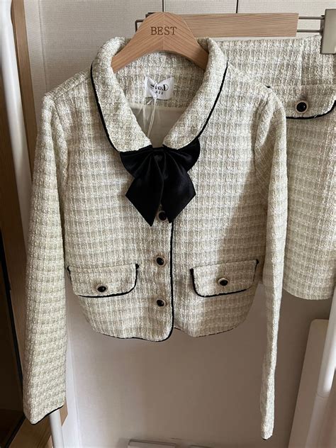 셋업세트 트위드자켓 스커트세트투피스1color