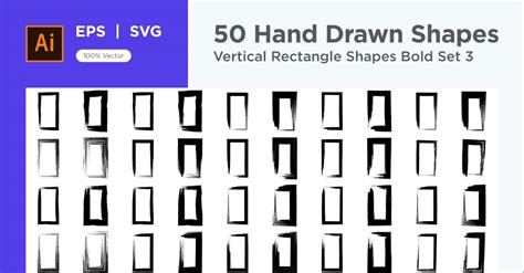 Vertical Rectangle Shape Bold 50 Set V 3 Templatemonster