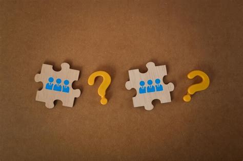 Premium Photo Question Marks With Staff Workers Job Interview Human Resources And Recruit Concept