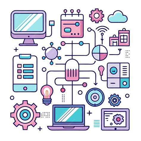 Connecting Devices Enhancing Efficiency Integrated System For Seamless Workflow Premium Ai