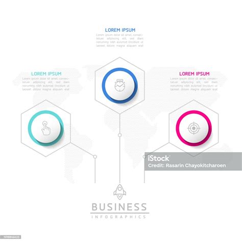 벡터 비즈니스 프리젠 테이션 연결 단계 인포 그래픽 템플릿 3에 대한 스톡 벡터 아트 및 기타 이미지 3 개념 개발