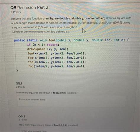 solved q5 recursion part 2 9 points assume that the function