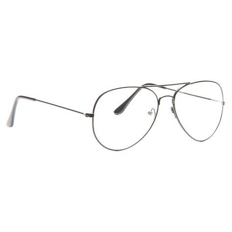 Classic 56mm Clear Aviator Glasses Cosmiceyewear