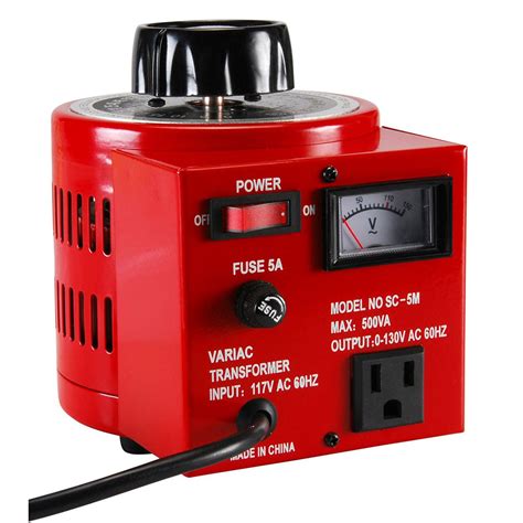 Variable Transformer 5 Amp 500 Watts 0~130vac Output Part Sc 5m