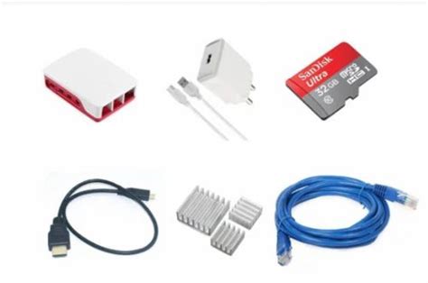 Raspberry Pi 4 Accessories Kit 32gb Memory Card Lan Mini Hmdi Erd Adapter Rpi 4 Case At