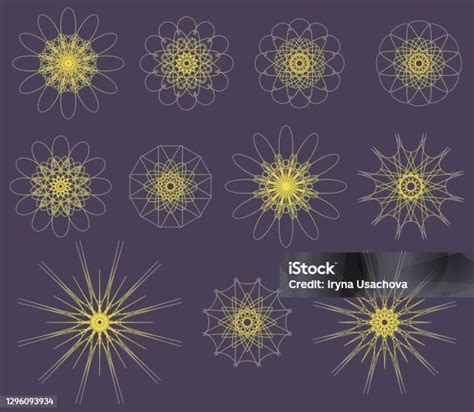별과 같은 추상적 기하학적 원형 스파이어 그래프 요소 세트 0명에 대한 스톡 벡터 아트 및 기타 이미지 0명 개체 그룹 공휴일 Istock