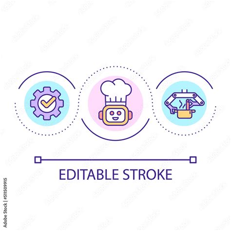 Cooking Robot Loop Concept Icon Smart Kitchen Appliance Robotic Cooking Machine Abstract Idea