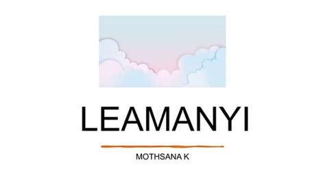 Tswalo Ya Tsatsi Aft 220pegononwane Ya Pheteletsannete Pptx