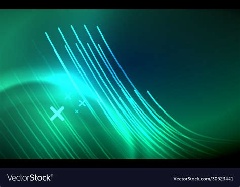 Abstract Background Blue Neon Line Design Vector Image