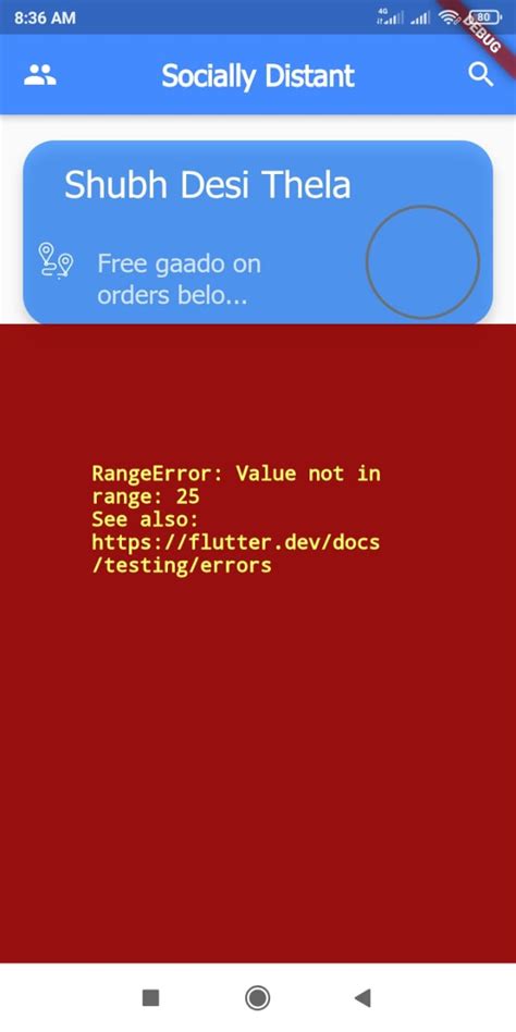 Flutter RangeError Issue Flutter Flutter GitHub