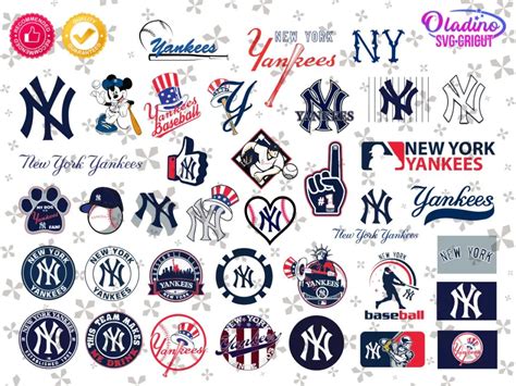 New York Yankees Clip Art Logo Bundle Yankees Svg Png Dxf Vector Mlb Vectorency