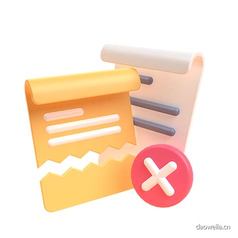 文件错误document Error 到位啦ui素材 空状态3d图标模型