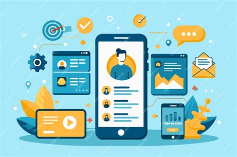 Premium Vector Inbound Marketing Concept Onboarding Mobile App Page Screen With Ux Ui Design