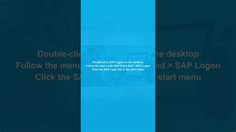Sap Press On Linkedin Logging Into An Sap S 4hana System Shorts Sap