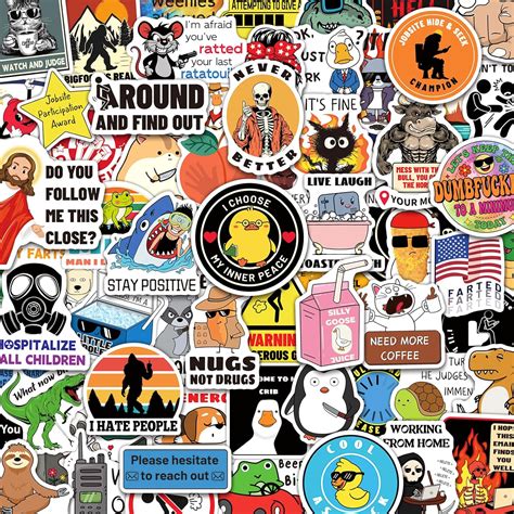 Sigyojeom 200pcs Funny Meme Stickers For Adults Prank
