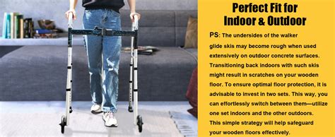 Aliseniors Walker Ski Glides 2 Pack Universal 1 18 Fit