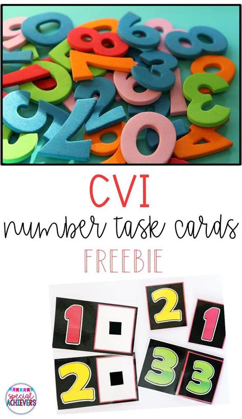 Cvi Series Number Task Cards Freebie Life Skills Special Education Task Cards Special