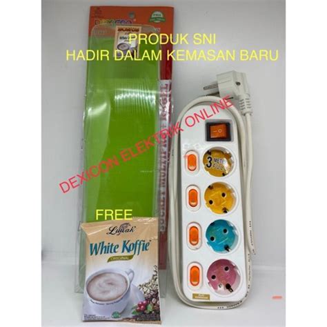 Stop Kontak Multipro 4 Lubang 3 Meter Stop Kontak Saklar On Off Terminal Colokan Listrik Stop