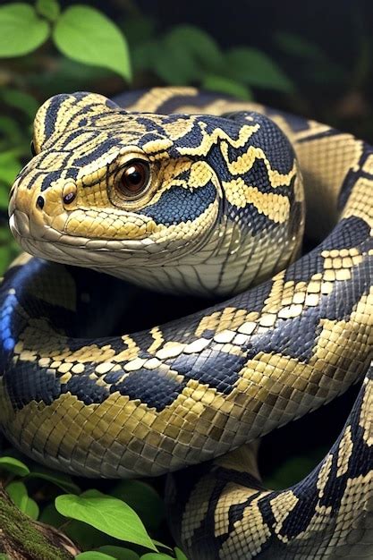 Premium Ai Image Natural Python Snake