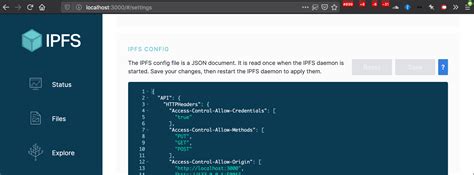 The Config Section In Settings Should Have A Link To The Documentation · Issue 1110 · Ipfsipfs