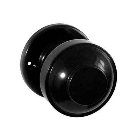 Black Bakelite Brolite Stepped Round Lg Door Knobs Reborn Bakelite