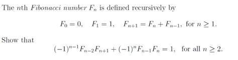 Solved The Nth Fibonacci Number Fn Is Defined Recursively By Chegg