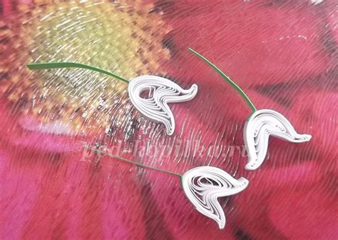 Как сделать ландыши в технике квиллинг