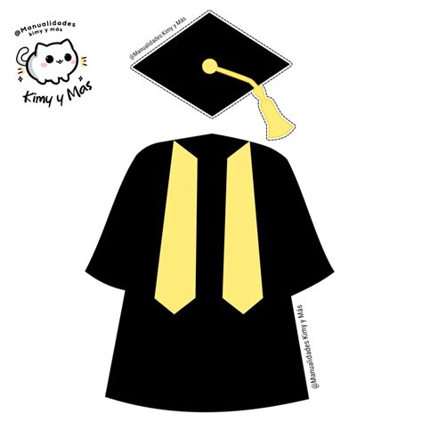 Plantilla De Toga Y Birrete Para Colorear Ceremonia De Graduación