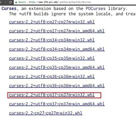 Using Python Library Under Windows Curses Encounters Error Message Solution Programmer Sought