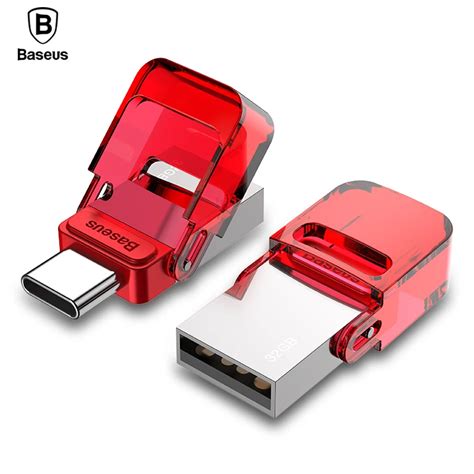 Baseus Usb Type C Usb Flash Drive 32gb Otg Mini Pendrive High Speed Flash Memory Stick For Phone